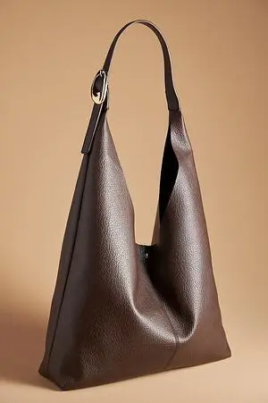 Anthropologie The Love Knot Slouchy Buckle Bag - Brown