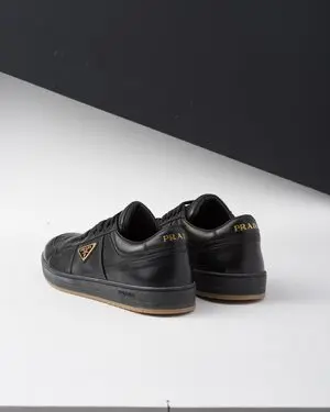 Prada Downtown Nappa Leather Sneakers - Black