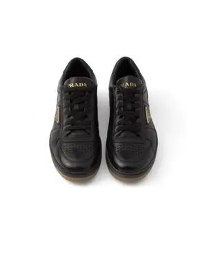 Prada Downtown Nappa Leather Sneakers - Black