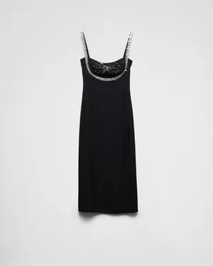 Prada Embroidered Sabl Dress - Black | Editorialist