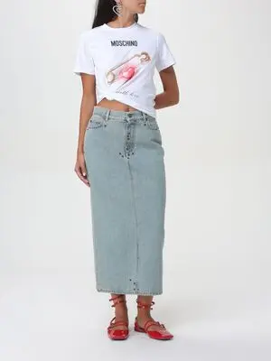 Moschino Denim Midi Skirt - Blue