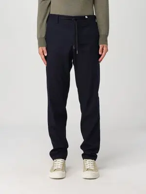 MYTHS Tailored Trousers With Drawstring Waist - Navy