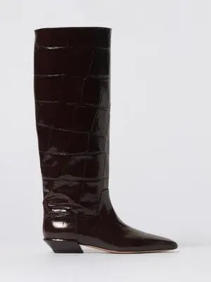 Paris Texas Croc-effect Boots - Brown