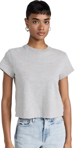RE/DONE 50s Boxy Tee - Heather Grey