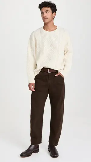 Lemaire Twisted Workwear Pants In Espresso - 40% Off | Editorialist