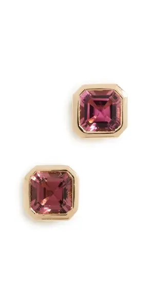 ARIEL GORDON Petite Asscher Stud Earrings
