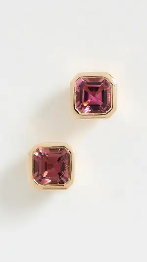 ARIEL GORDON Petite Asscher Stud Earrings