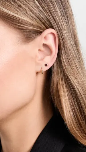 ARIEL GORDON Petite Asscher Stud Earrings