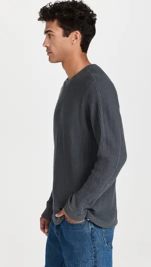 Rails Wade Waffle Thermal Long Sleeve Tee - Ink