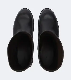 THE ROW Nobilis Leather Ankle Boots