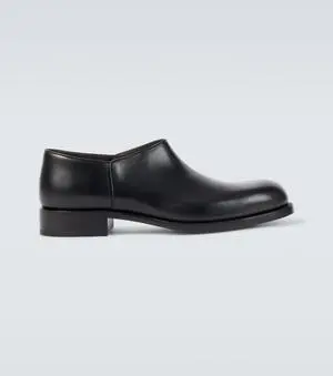 THE ROW Nobilis Leather Ankle Boots - Black