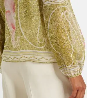 Giambattista Valli Printed Silk Georgette Blouse - Green