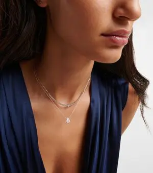 PERSEE 18kt White Gold Diamond Necklace - Silver