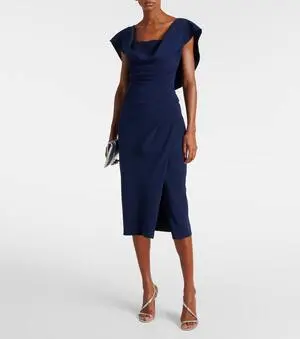 Carolina Herrera Draped Midi Dress