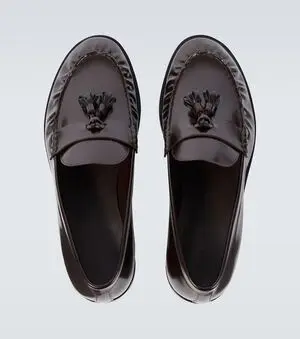 THE ROW Classic Leather Loafers - Brown