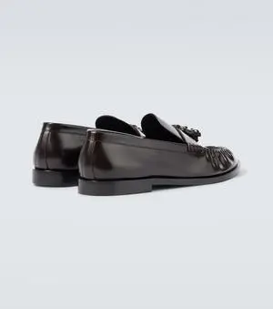 THE ROW Classic Leather Loafers - Brown