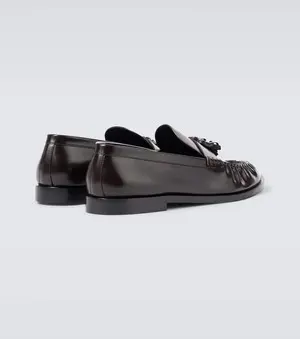 THE ROW Classic Leather Loafers - Brown