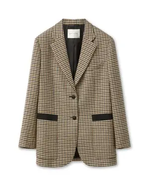 Veronica De Piante Sebastian Jacket In Wool Houndstooth