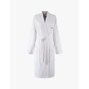 Lacoste Défilé Logo-embroidered Cotton Bathrobe - White