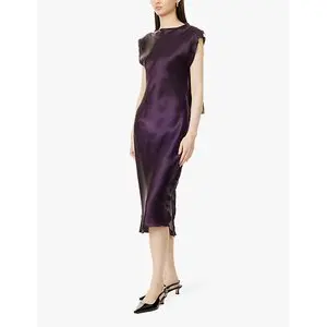 LEEM Sleeveless Flared Hem Silk Midi Dress