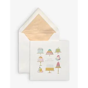 Smythson Happy Birthday Greetings Card 15cm X 15cm
