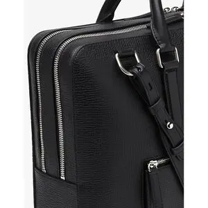 Smythson Ludlow Large Grained-leather Briefcase - Black