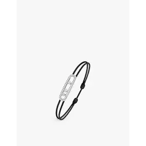 Messika Cares Pavé 18ct White-gold And 0.26ct Diamond Cord Bracelet - White Gold