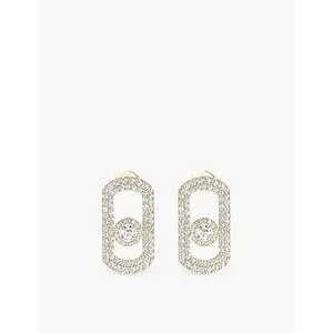 Messika So Move Pavé 18ct Gold Diamond Earrings - Yellow Gold