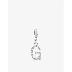 THOMAS SABO G Letter Pendant Charm - 925 Silver & Cz