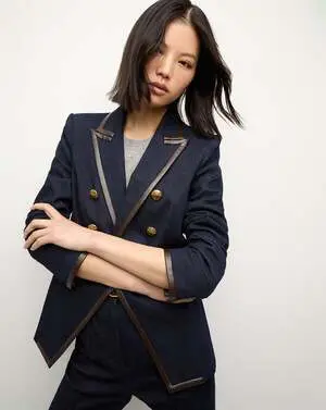 Veronica Beard Miller Denim Dickey Jacket