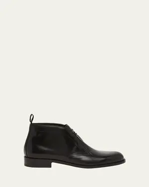 Giorgio Armani Bull Leather Chukka Boots