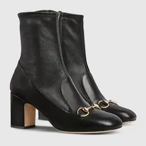 Gucci Horsebit Leather Ankle Bootie