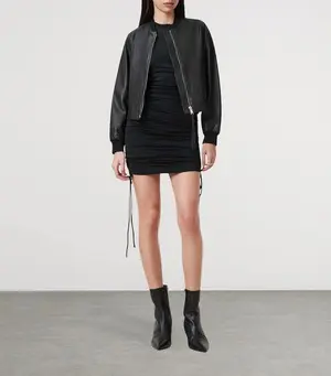 ALLSAINTS Leather Orten Bomber Jacket - Black