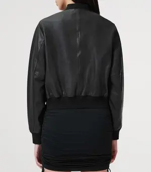 ALLSAINTS Leather Orten Bomber Jacket - Black