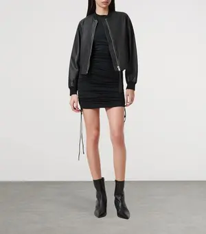 ALLSAINTS Leather Orten Bomber Jacket - Black