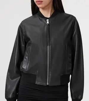 ALLSAINTS Leather Orten Bomber Jacket - Black