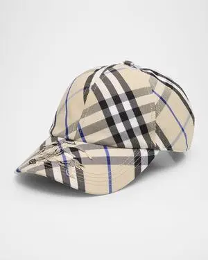 Burberry Vintage Check Baseball Cap - Lichen