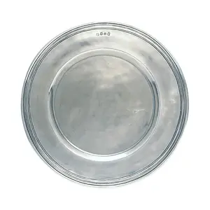 MATCH Scribed Rim Charger, Large - Pewter