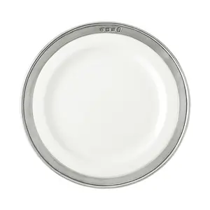 MATCH Convivio Salad/dessert Plate - Pewter/white