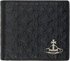 VIVIENNE WESTWOOD Vivienne Westwood Black Embossed Wallet - Aw24-n403