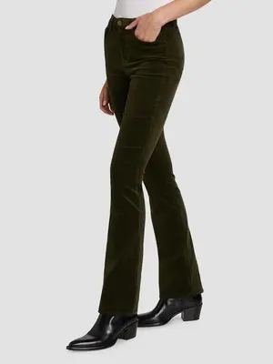 L'Agence Stevie High-rise Velvet Straight-leg Jeans