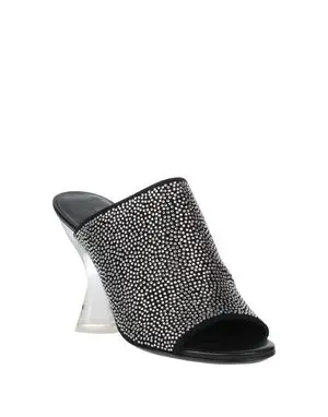 By Far Leather Crystal-embellished Sandals