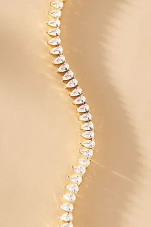 SET & STONES Teardrop Tennis Necklace