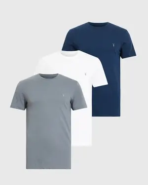 ALLSAINTS Tonic Crew Neck Slim Ramskull T-shirt Blue/blue/opt Wht