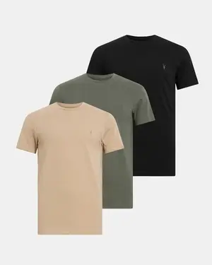 ALLSAINTS Tonic Crew Neck Slim Ramskull T-shirt Green/taupe/black