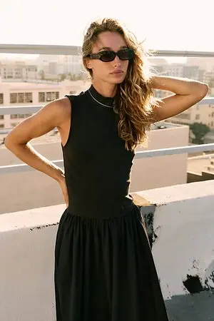 Free People Pepita Midi Dress