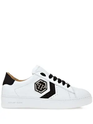 Philipp Plein Arrow Force Strass Hexagon Low-top Sneakers - White