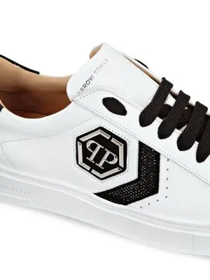 Philipp Plein Arrow Force Strass Hexagon Low-top Sneakers - White