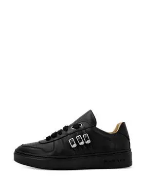 Philipp Plein Skull Appliqué Leather Sneakers