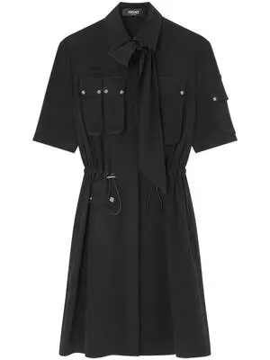 Versace Lavalli�re Silk Cargo Shirt Dress